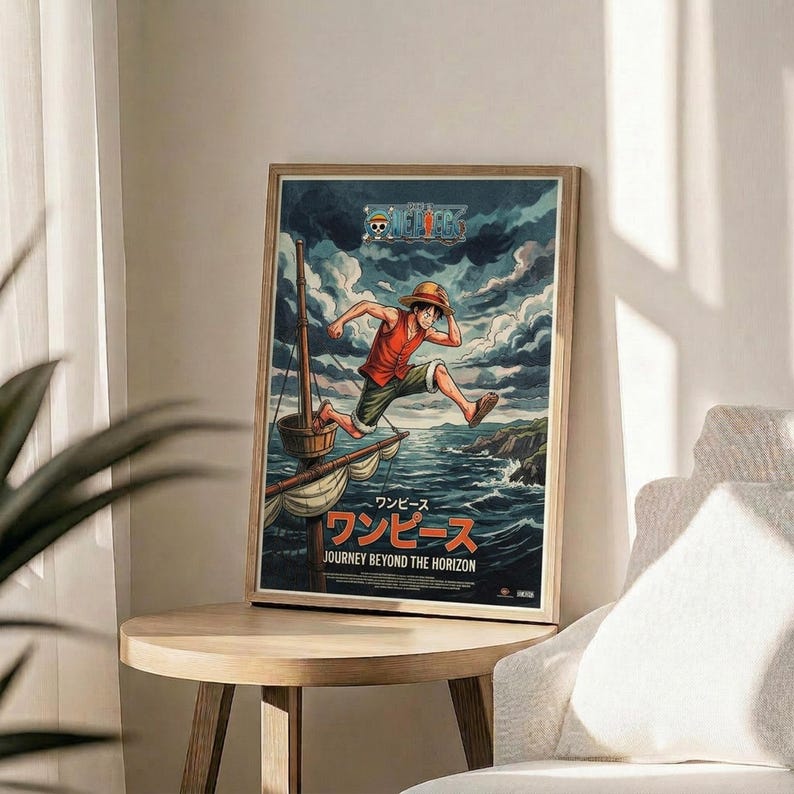 Monkey D Luffy, One Piece, Journey Beyond the Horizon, Anime Poster ...