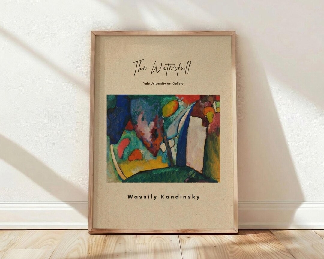 Wassily Kandinsky, the Waterfall, Abstract Masterpiece, Vibrant Deco ...