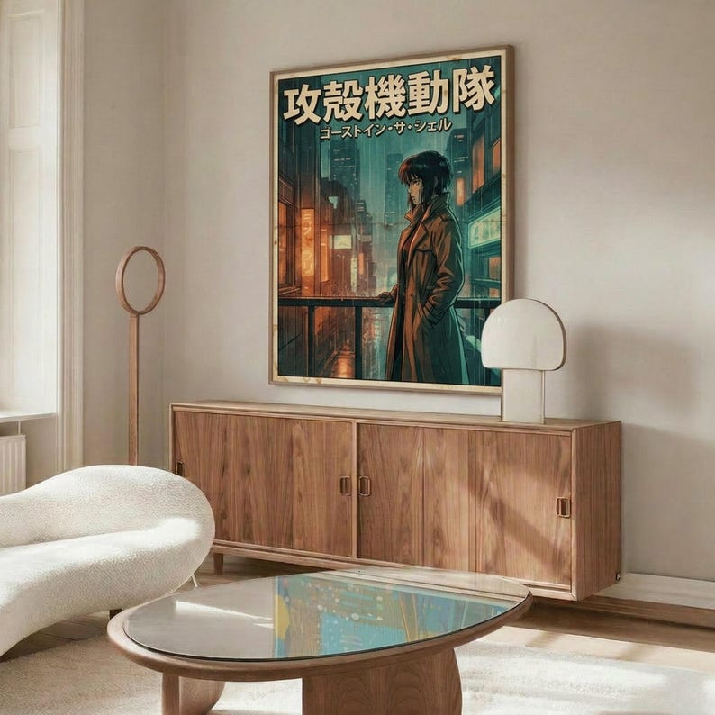 Ghost in the Shell, Motoko Kusanagi, Anime Poster, Home Decor, Wall Art ...