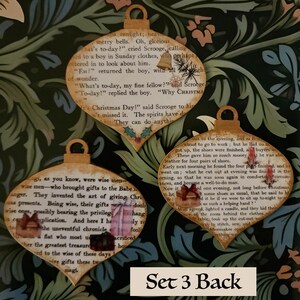 3-pack Literary Book Page Ornaments (set) - Etsy