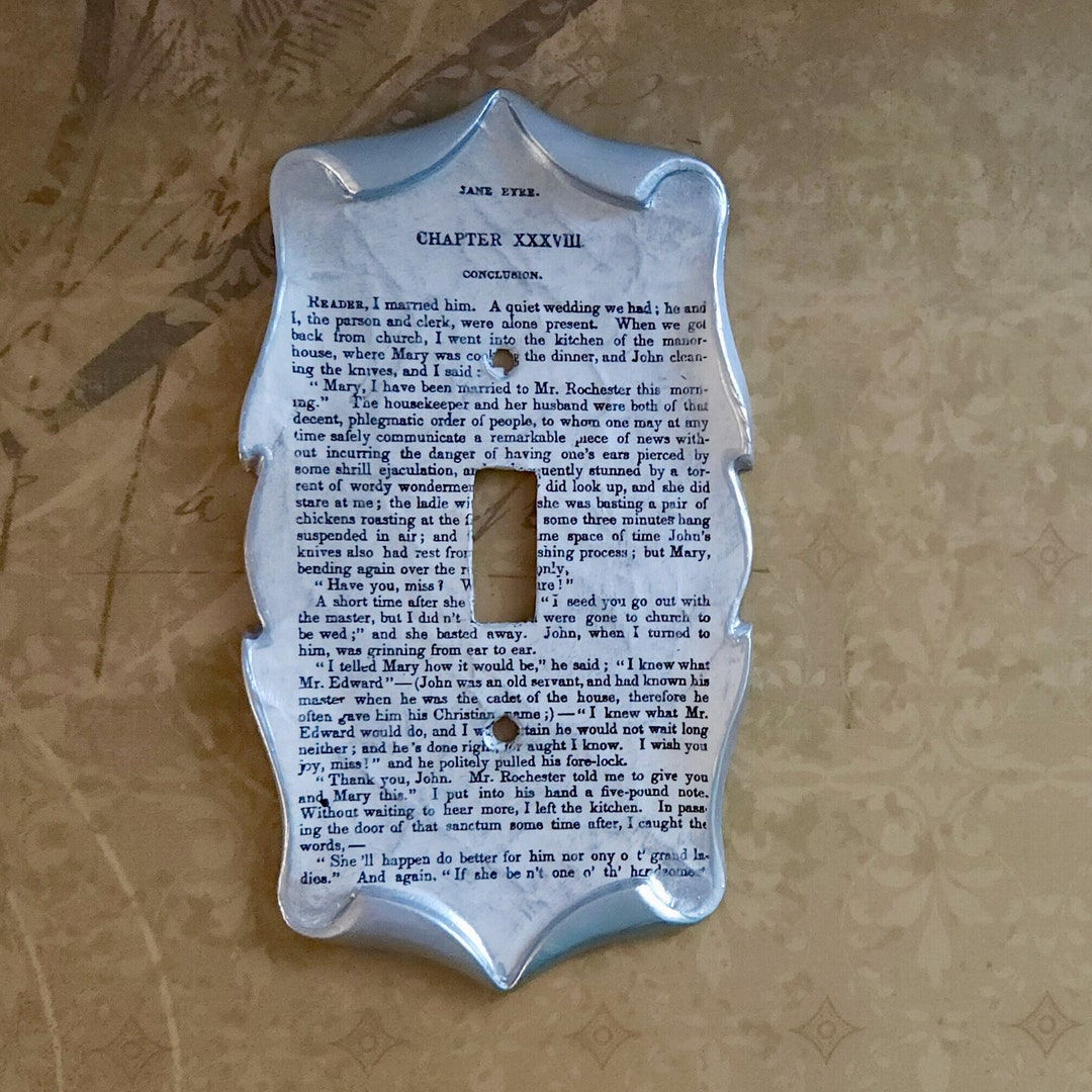 Jane Eyre Decoupage Library Book Light Switch Plate Cover - Etsy
