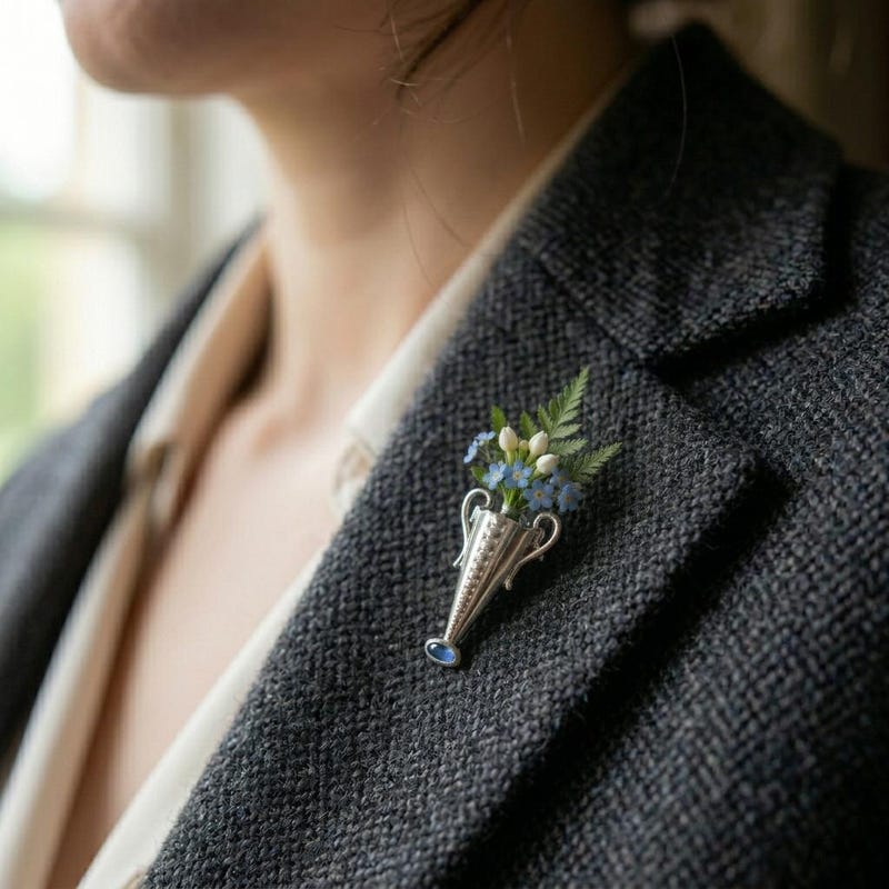 Pressed Flower Lapel Pin - Etsy
