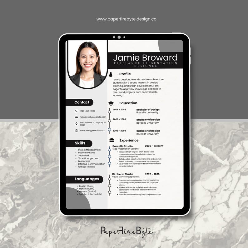 ATS Friendly Resume Template | Simple CV + Cover Letter | Modern ...