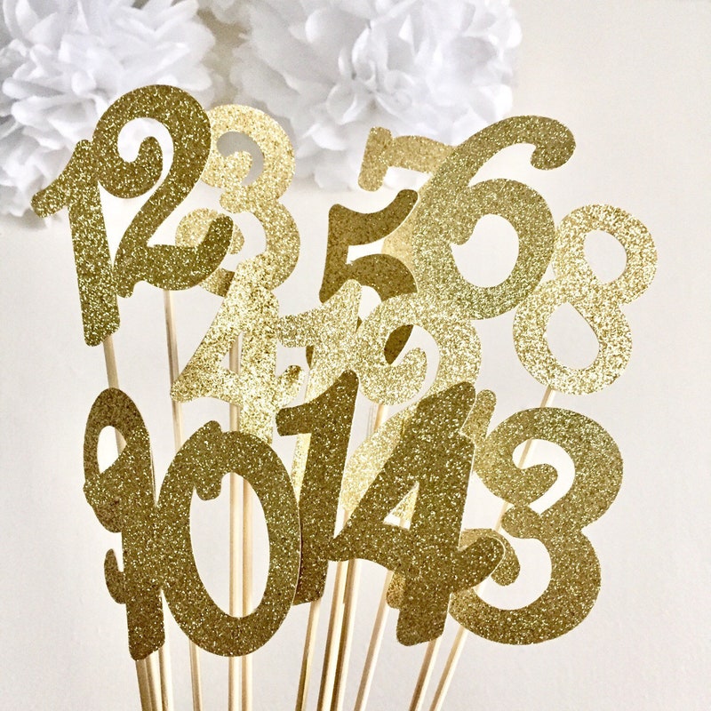 Glitter Table Number - Etsy
