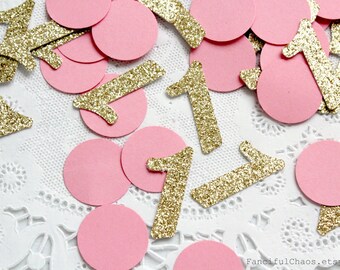 Gold glitter number | Etsy