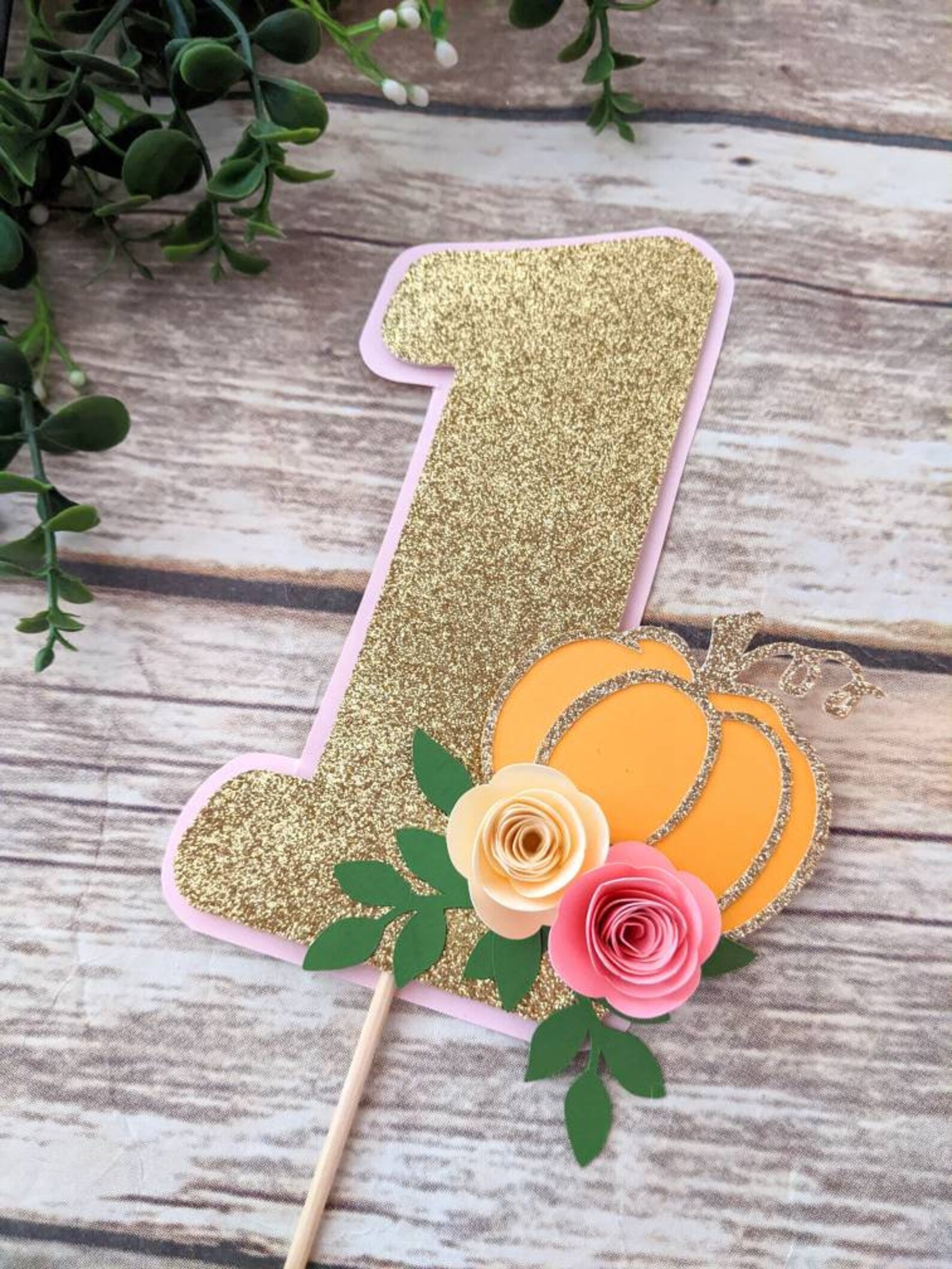 Cinderella Princess Pumpkin Number 1 Cake Topper Cakesmash | Etsy