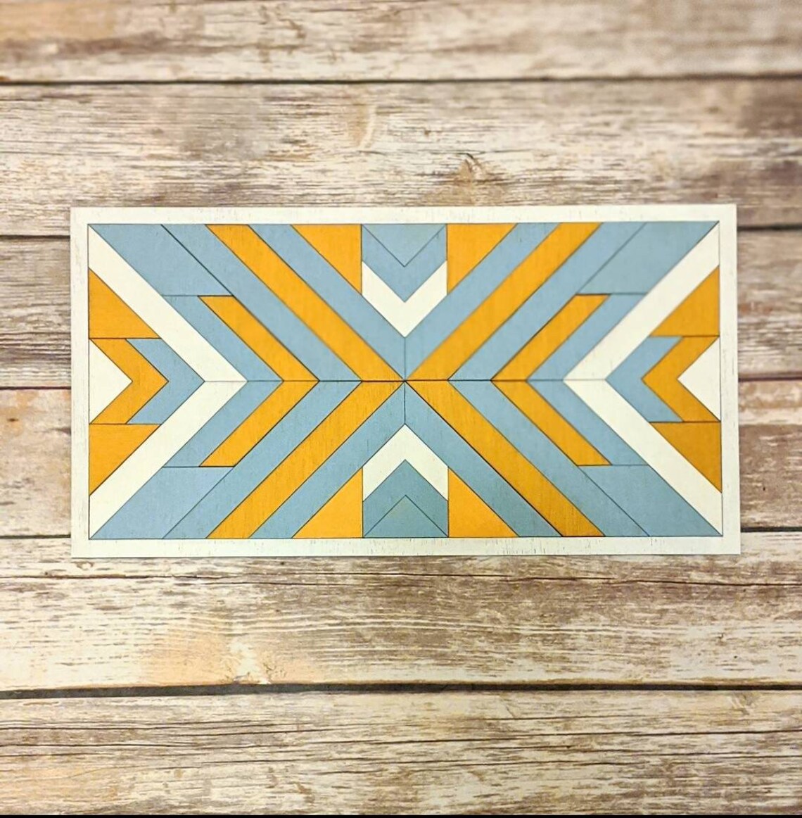 Barn Quilt Wood Sign Art Farmhouse Decor Geometric Pattern - Etsy