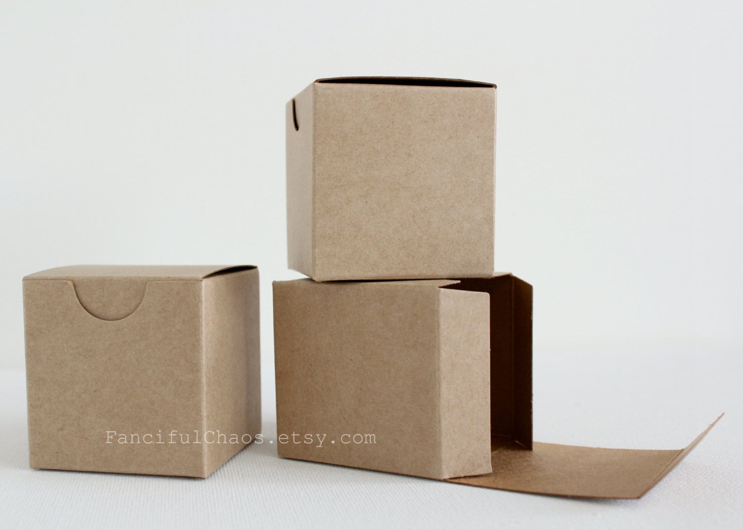 50 Brown Kraft Favor Boxes 2X2X2 Inch Wedding Bridal | Etsy