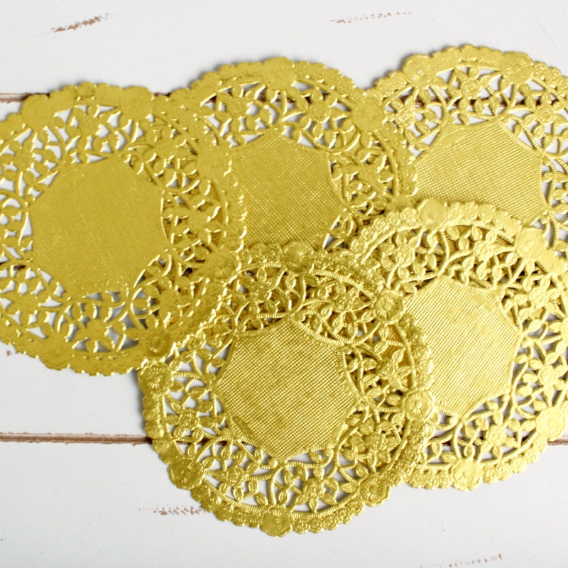 Gold Paper Doilies - Etsy