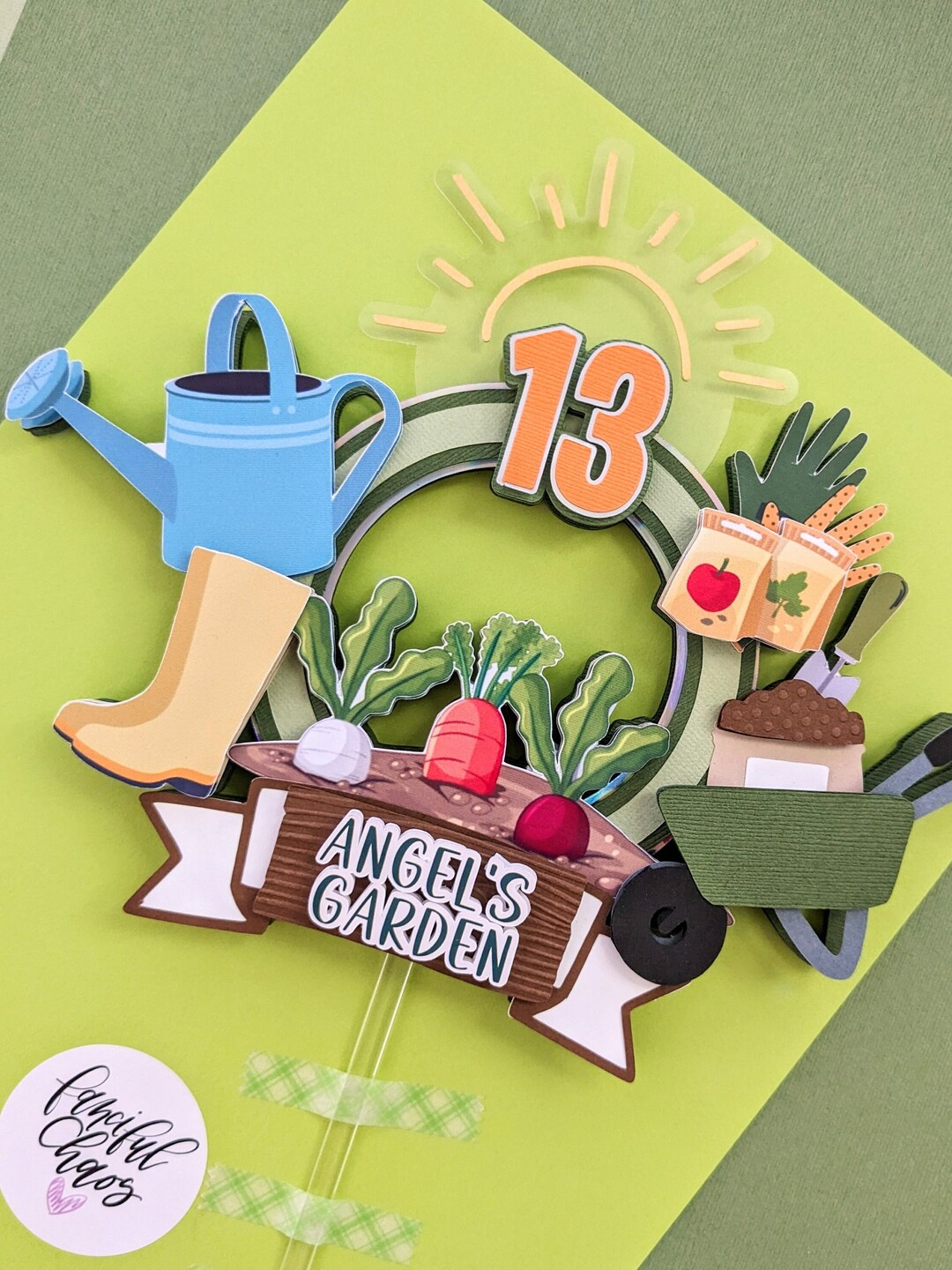 Gardening Cake Topper, Garden Birthday Party, Farming, Fruit and ...