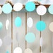 Mint Green Aqua White Ivory and Grey 12 Ft Circle Paper - Etsy