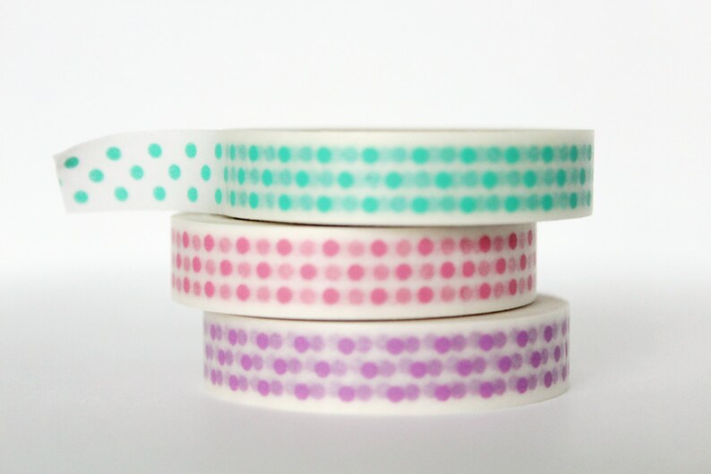 Washi Tape Printed Paper Tape Pretty Tape Turquoise Magenta | Etsy