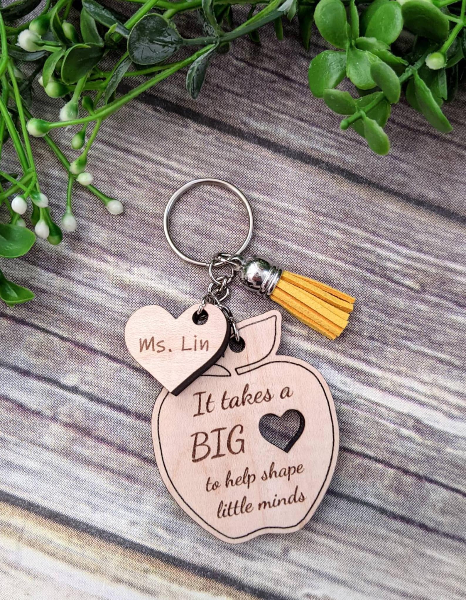 Teacher Keychain Personalized Gift Engraved Name Keychains - Etsy