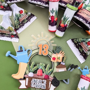 Gardening Cake Topper, Garden Birthday Party, Farming, Fruit and ...