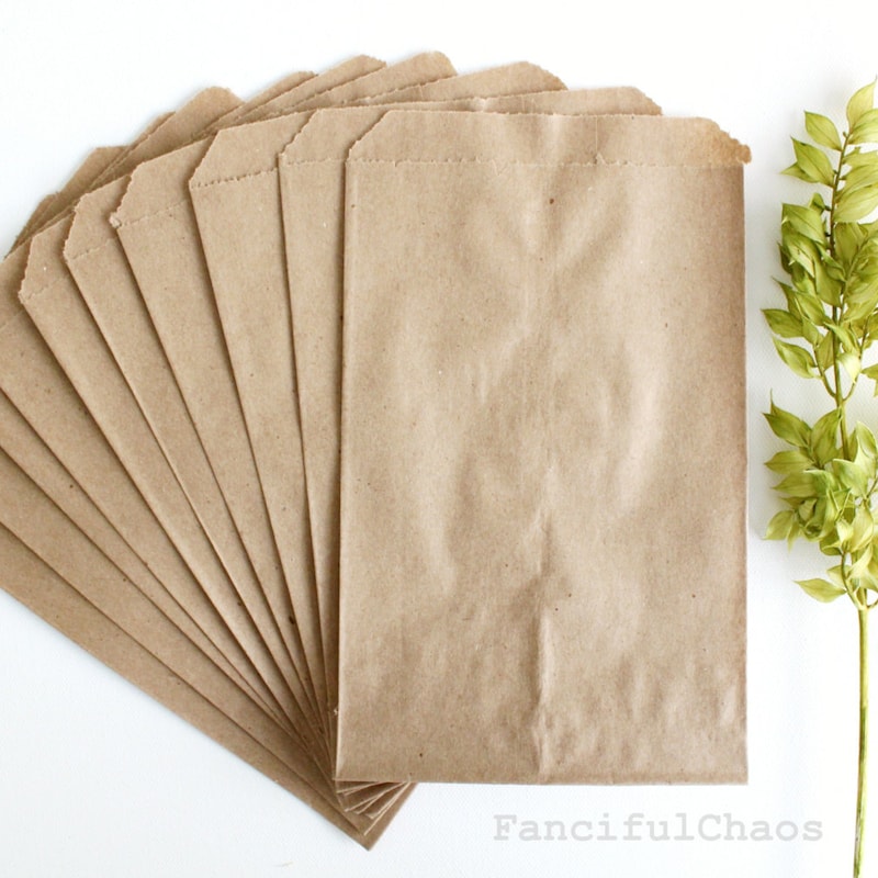 Flat Paper Bags - Etsy