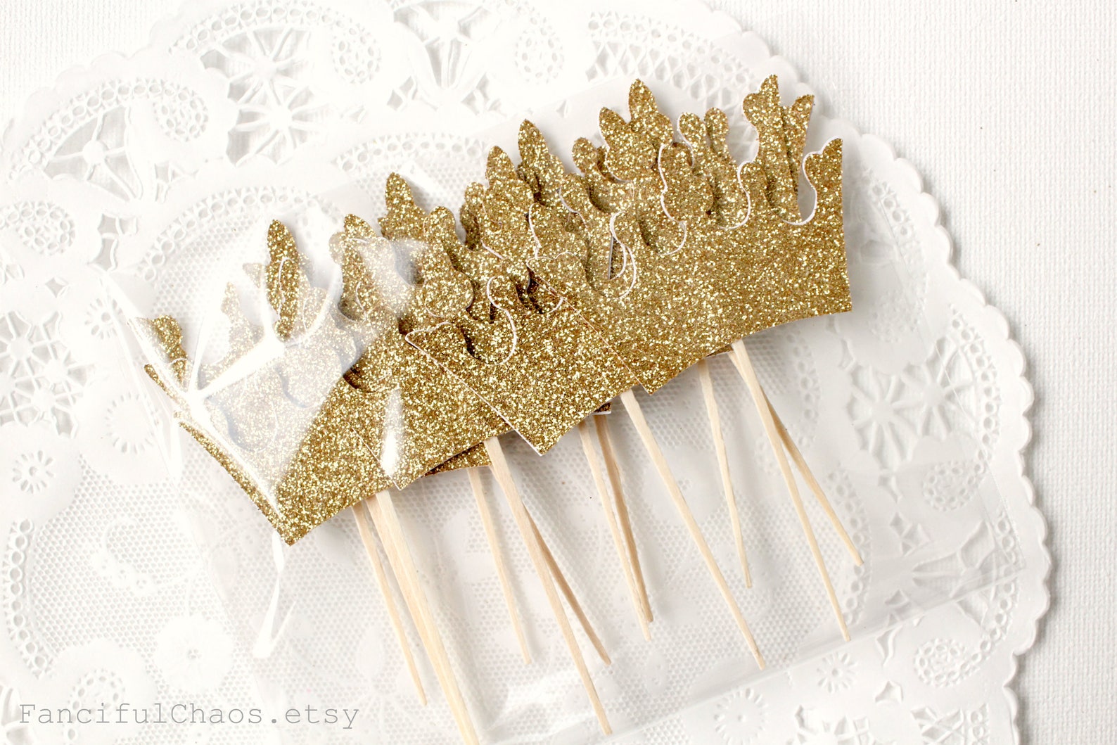 12 Royal Prince Crown Gold Cupcake Toppers Baby Boy 1st - Etsy