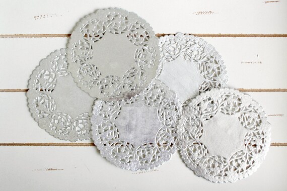 50 Metallic Shine Silver Paper Doily Doilies 6 Inch - Etsy