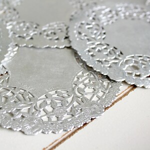 50 Metallic Shine Silver Paper Doily Doilies 4 Inch - Etsy