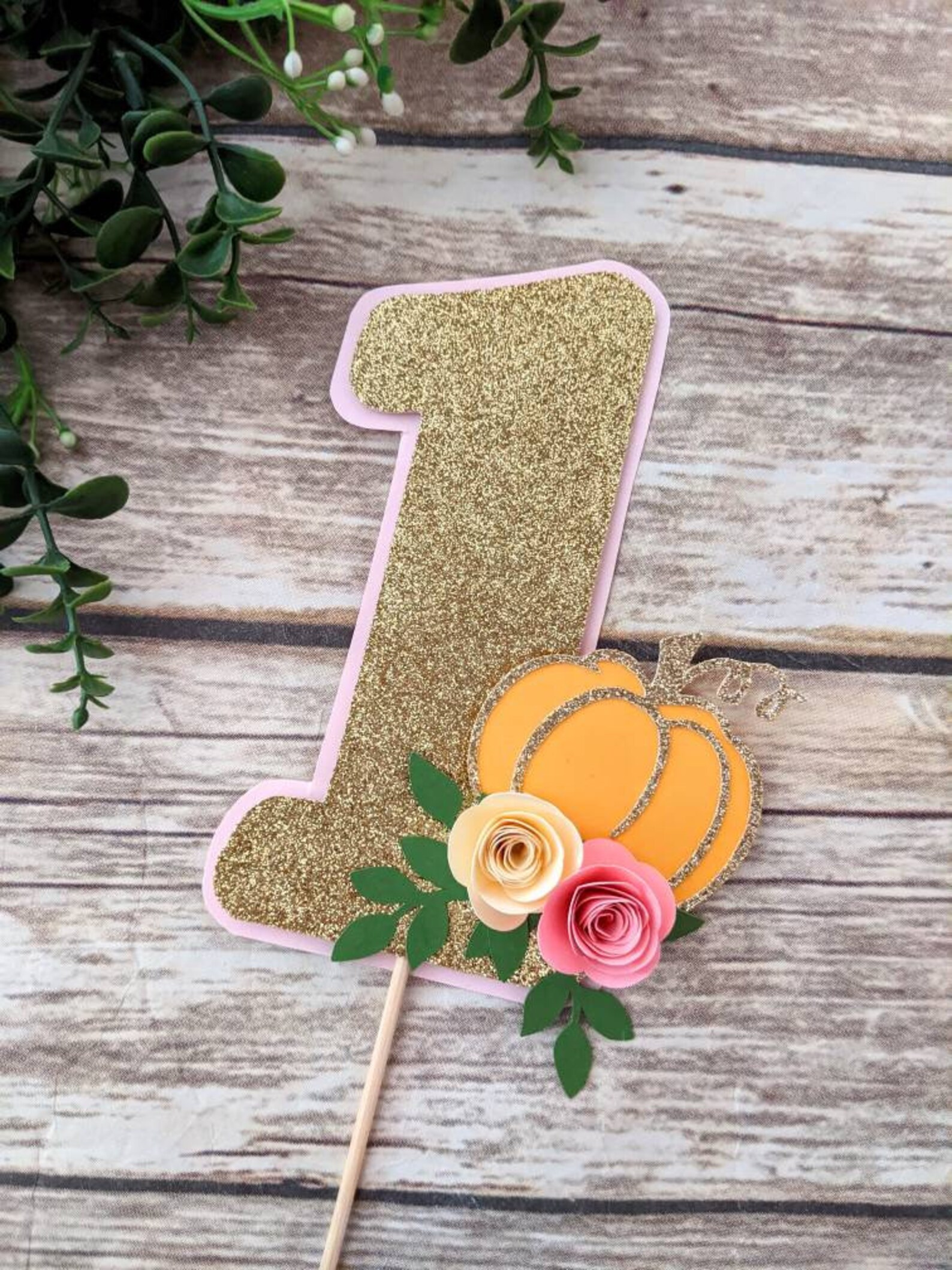 Cinderella Princess Pumpkin Number 1 Cake Topper Cakesmash | Etsy