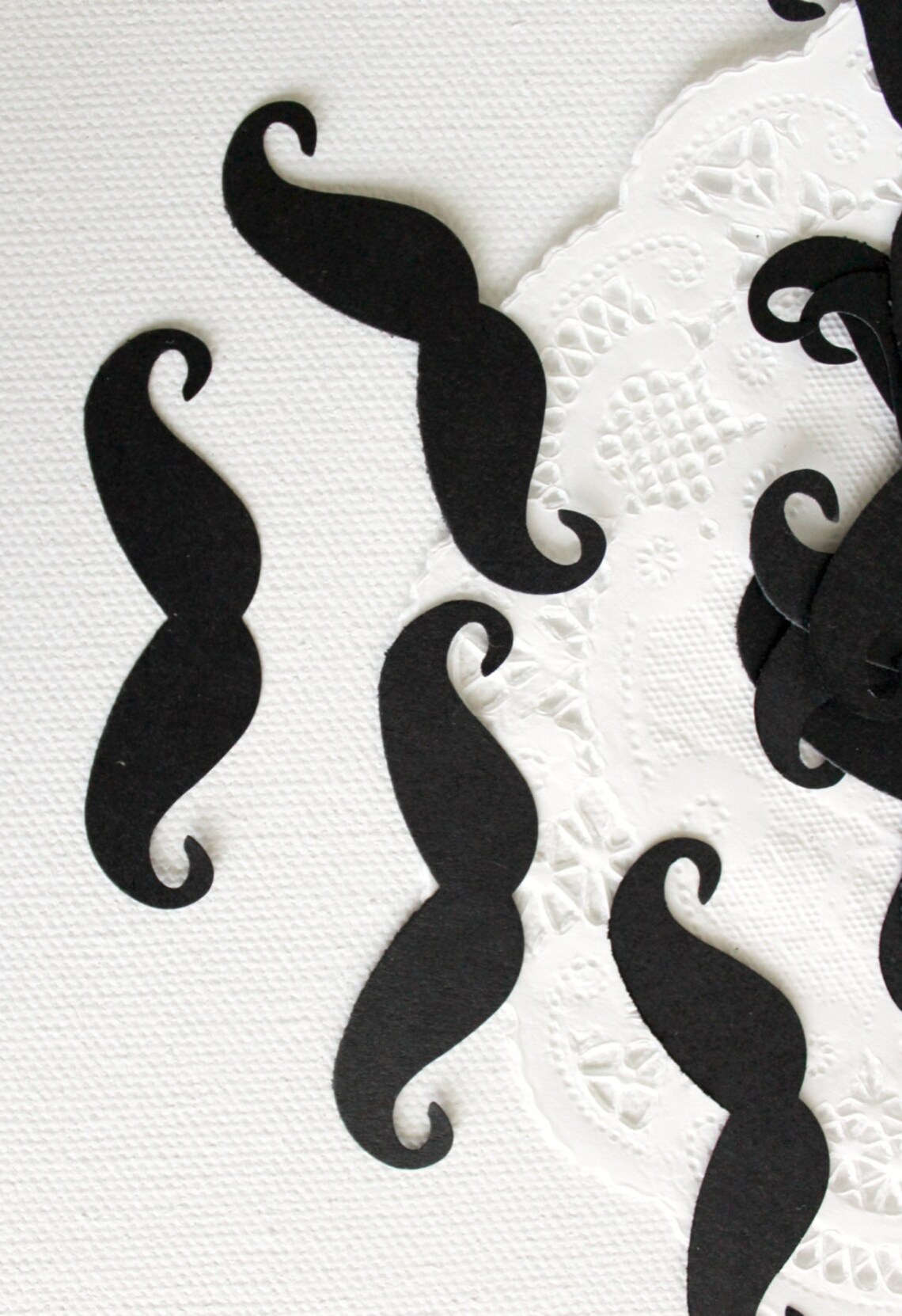 50 Black Mustache Die Cuts Punches Cardstock 2 1/4 Inch - Etsy