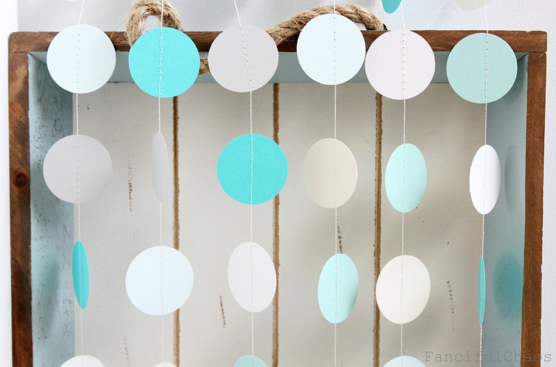 Mint Green Aqua Iced Blue White Ivory Grey 12 Ft Circle - Etsy