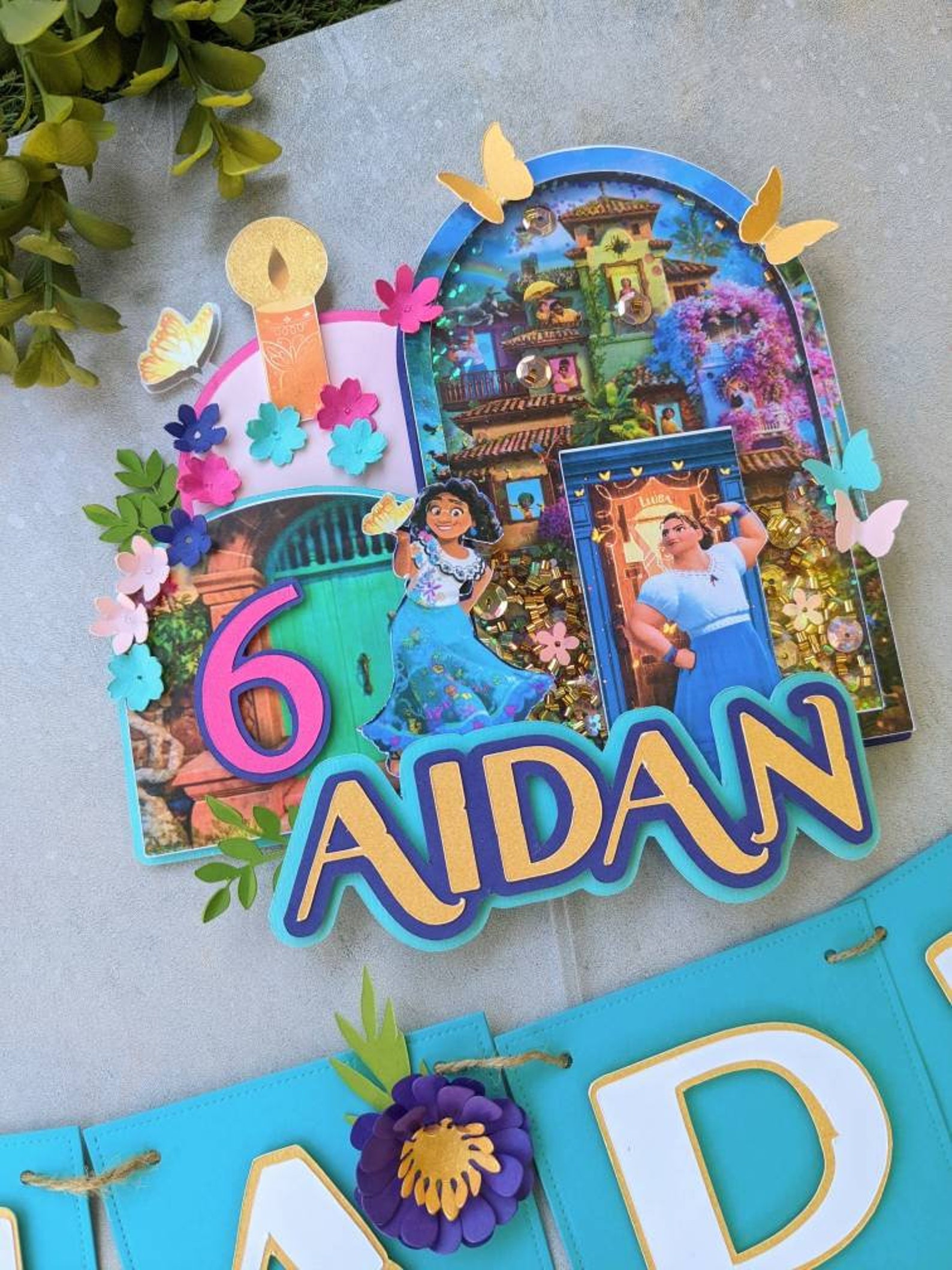 Encanto Cake Topper Encanto Happy Birthday Banner Backdrop | Etsy