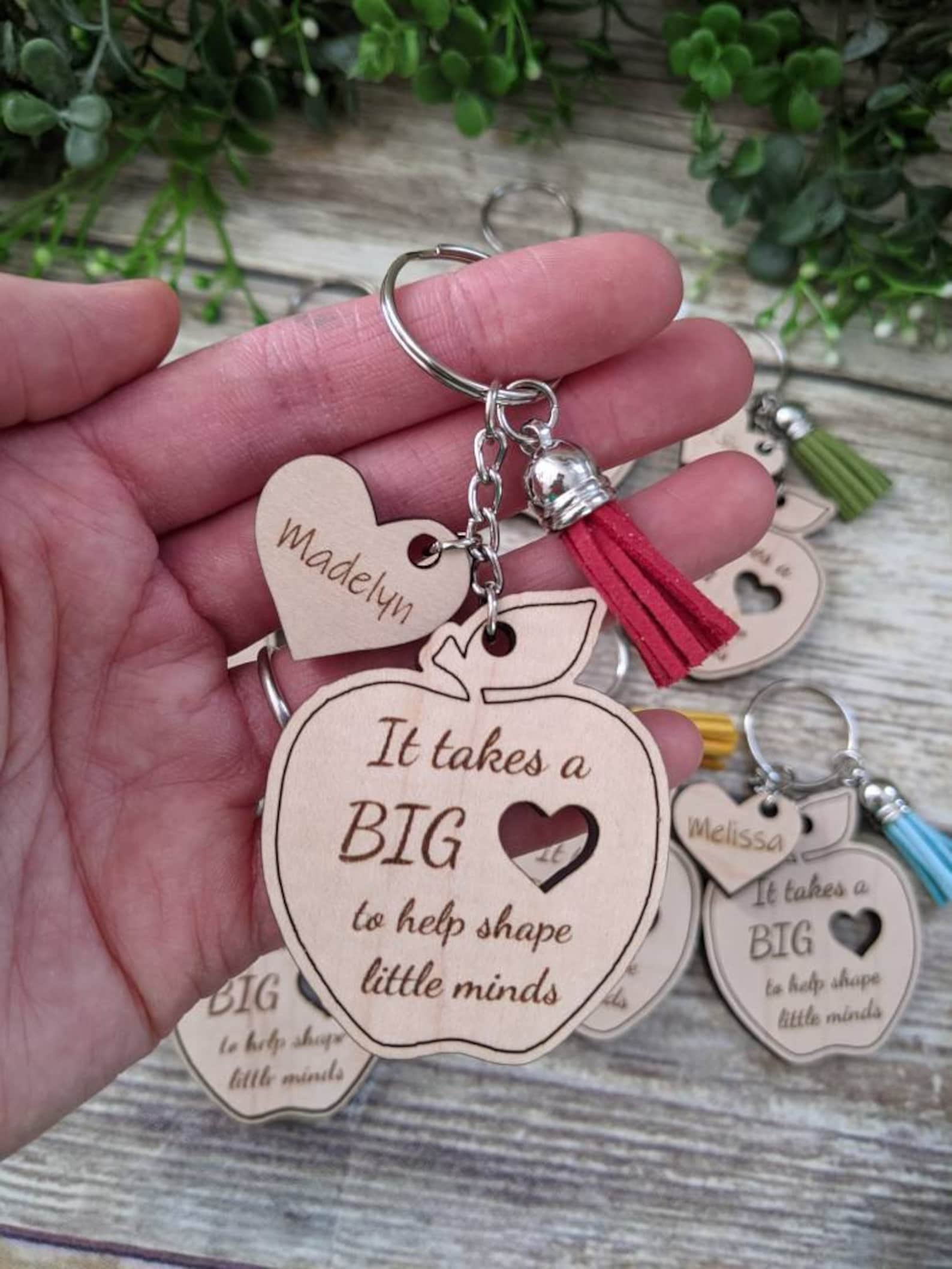 Teacher Keychain Personalized Gift Engraved Name Keychains - Etsy
