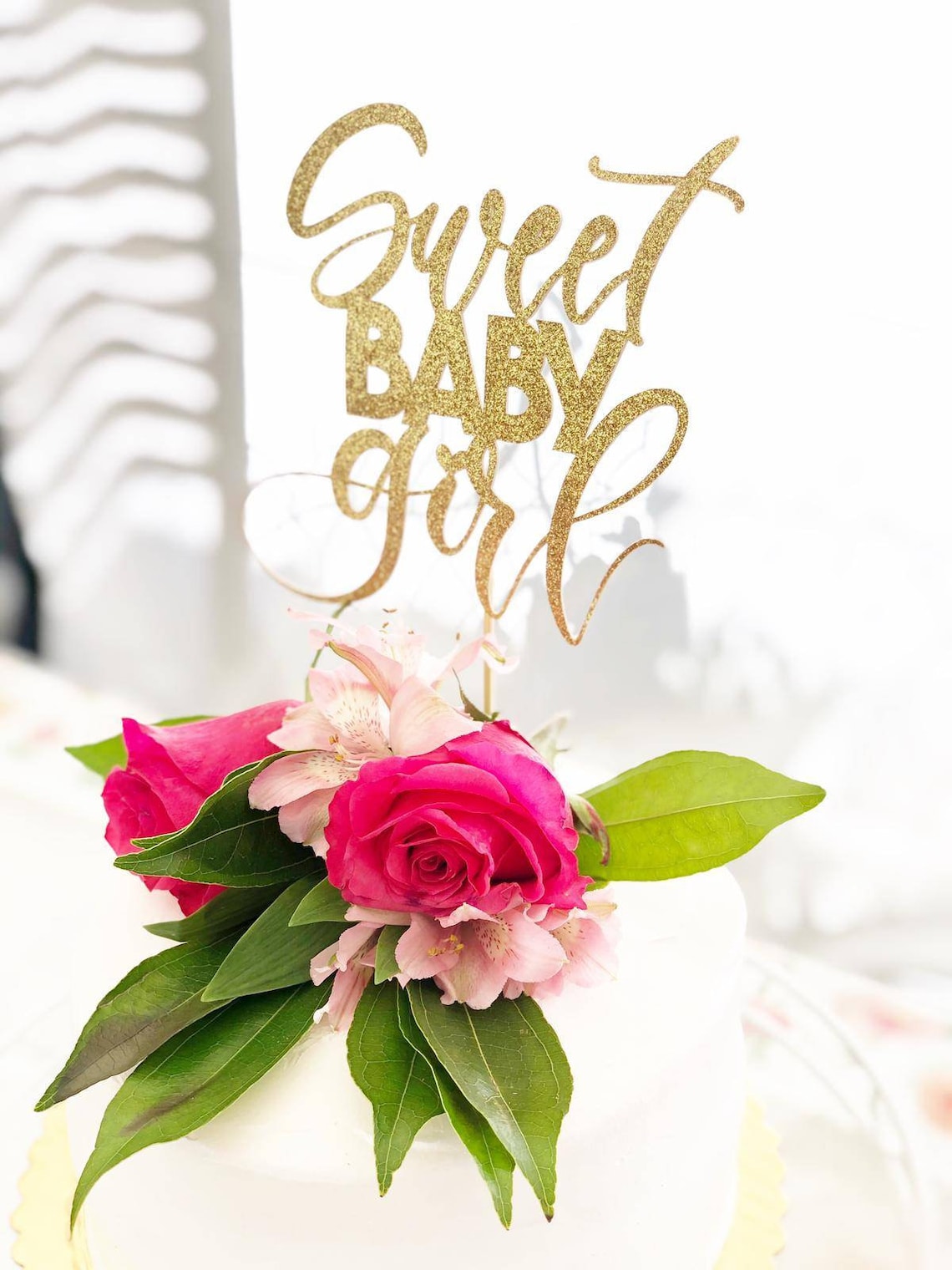 Sweet Baby Girl Cake Topper It's a Girl Baby Shower - Etsy