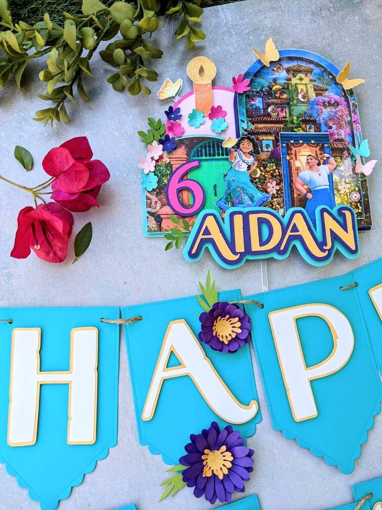 Encanto Cake Topper Encanto Happy Birthday Banner Backdrop | Etsy
