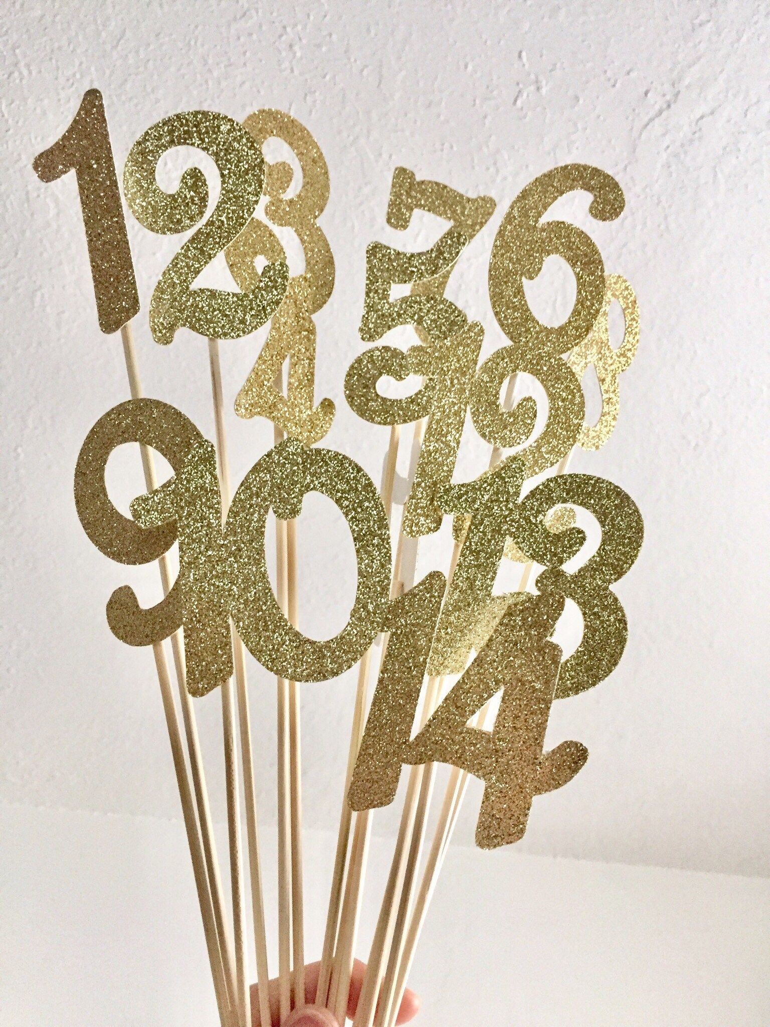 Table Numbers Centerpiece on Sticks Wedding Baby Shower | Etsy