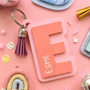 Personalized Name Keychain, Acrylic Name Keychain, Back to School ...