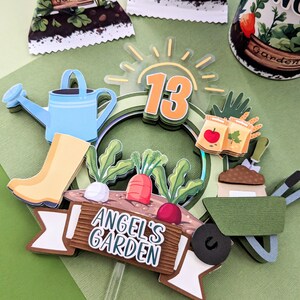 Gardening Cake Topper, Garden Birthday Party, Farming, Fruit and ...
