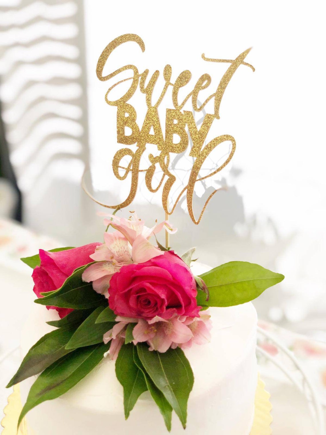 Sweet Baby Girl Cake Topper It's a Girl Baby Shower - Etsy