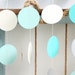 Mint Green Aqua White Ivory and Grey 12 Ft Circle Paper - Etsy