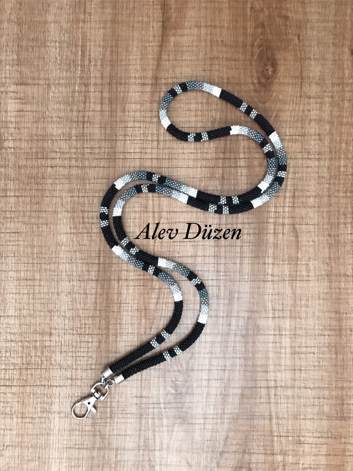 Native American Style Lanyard Beaded Badge Holder Beaded - Etsy