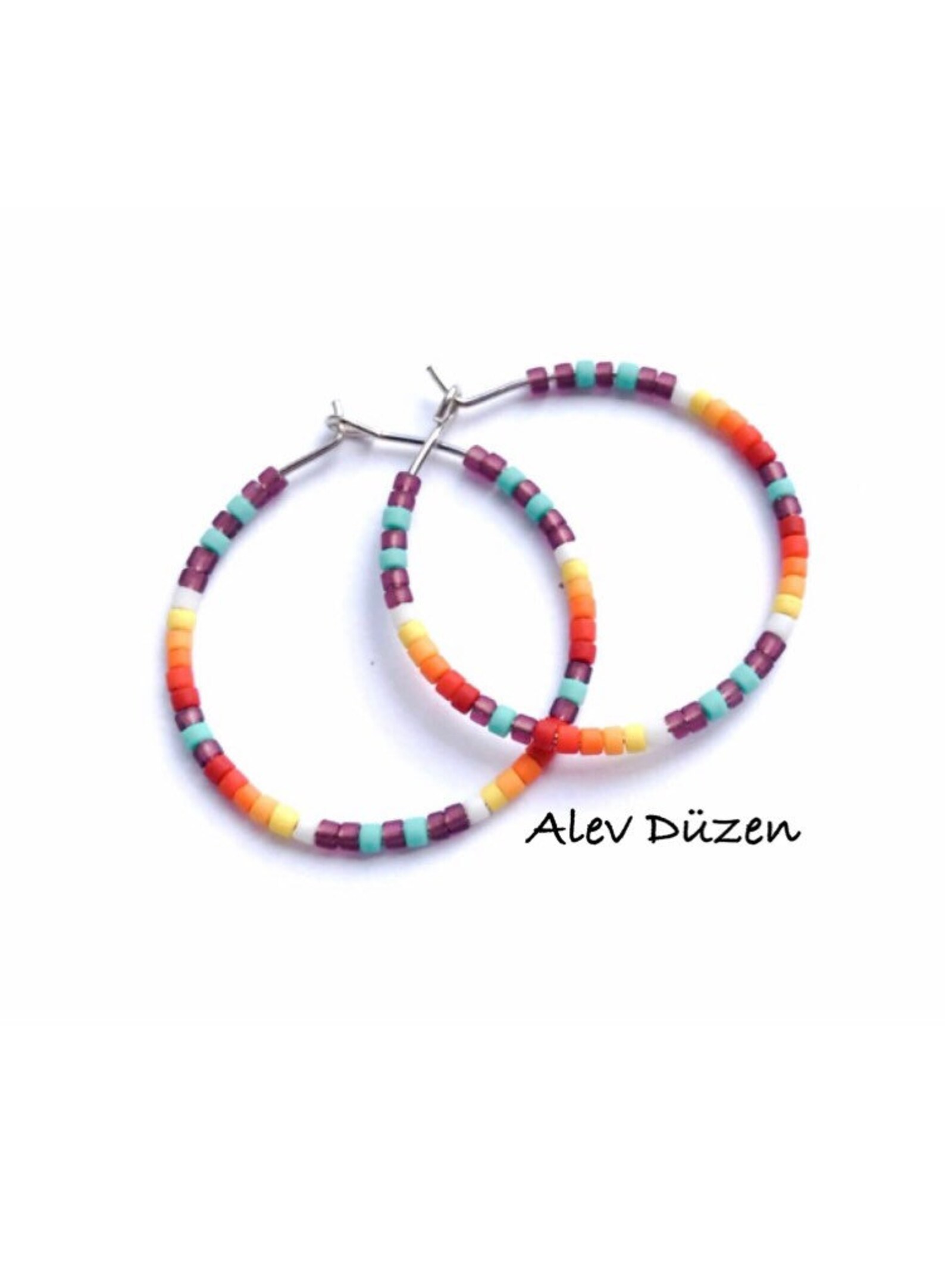 Native American Style Design Hoop Earring Bohemian Circle | Etsy