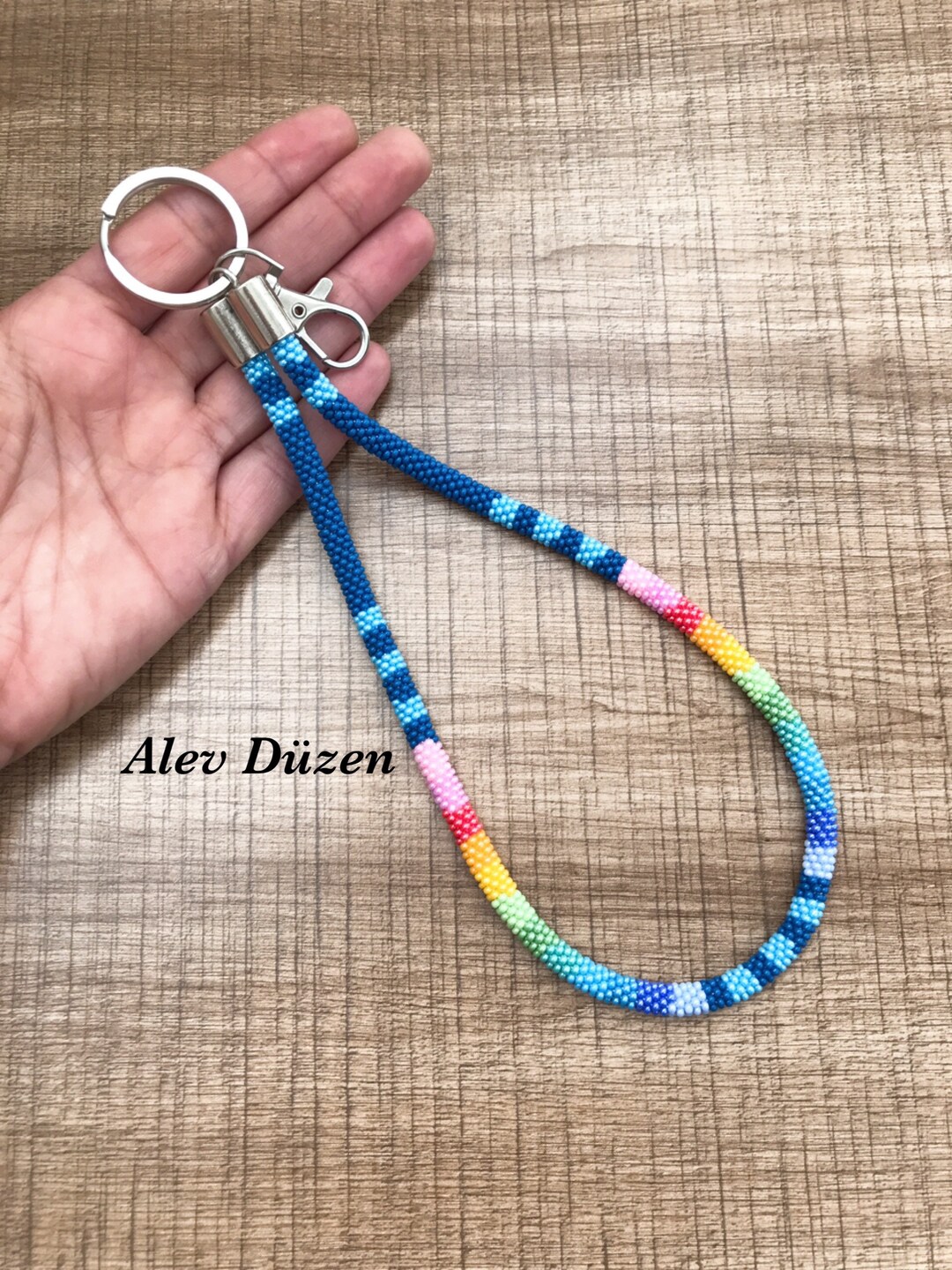 Crocheted Seed Bead Keychain: Native American Style ID Holder - Etsy