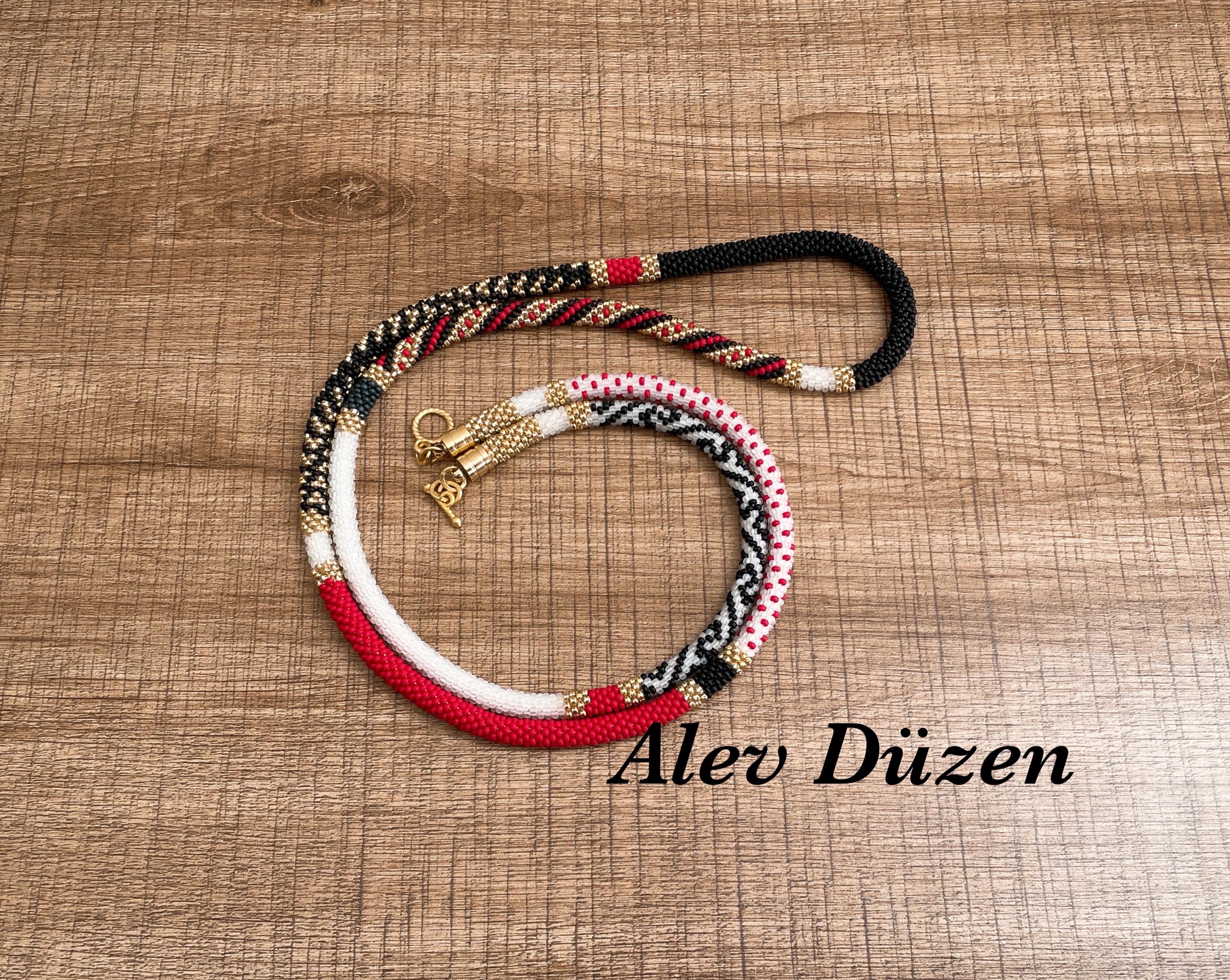 Extra Long Seed Bead Crochet Necklace: Handmade Beaded Rope - Etsy