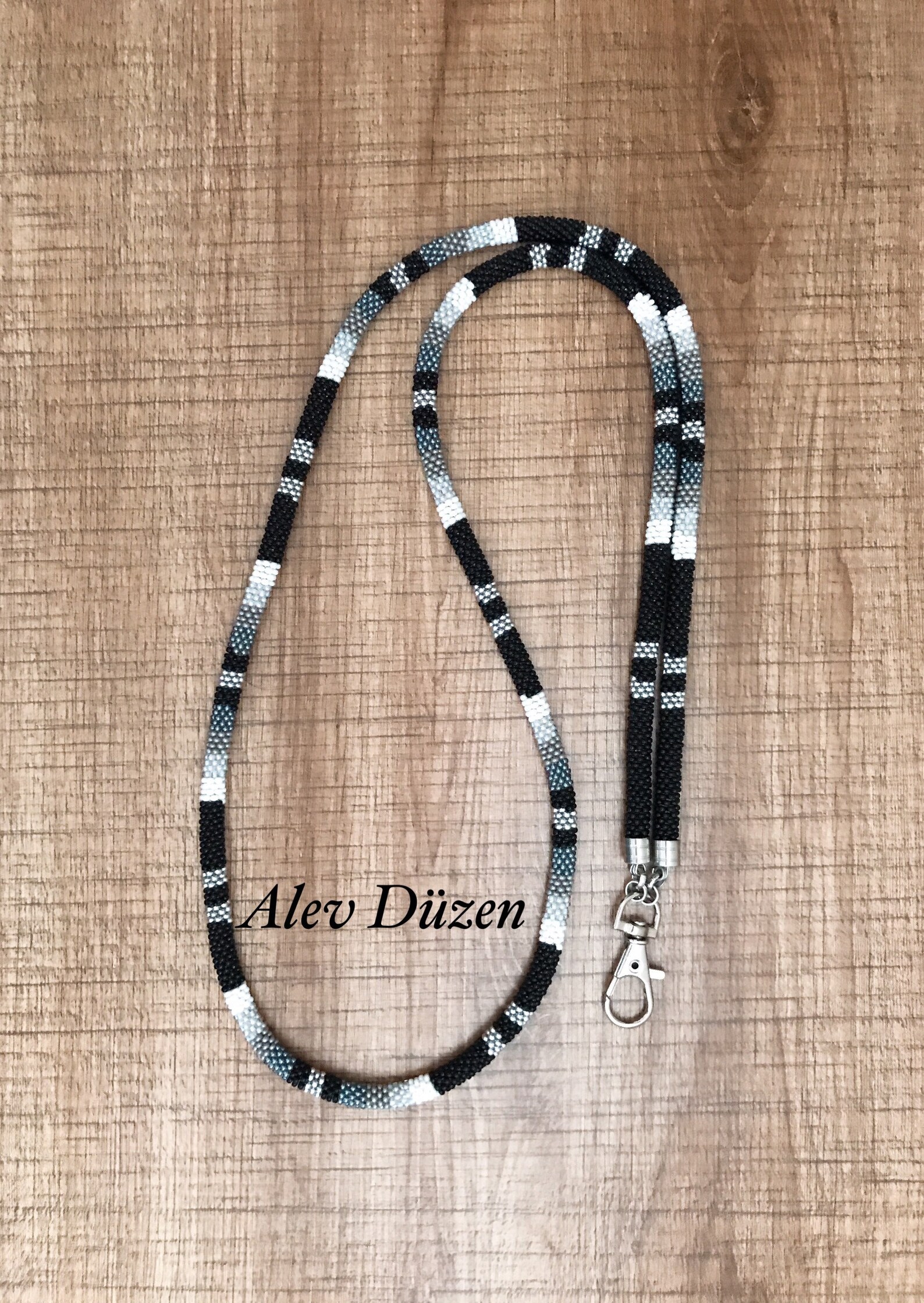 Native American Style Lanyard Beaded Badge Holder Beaded - Etsy