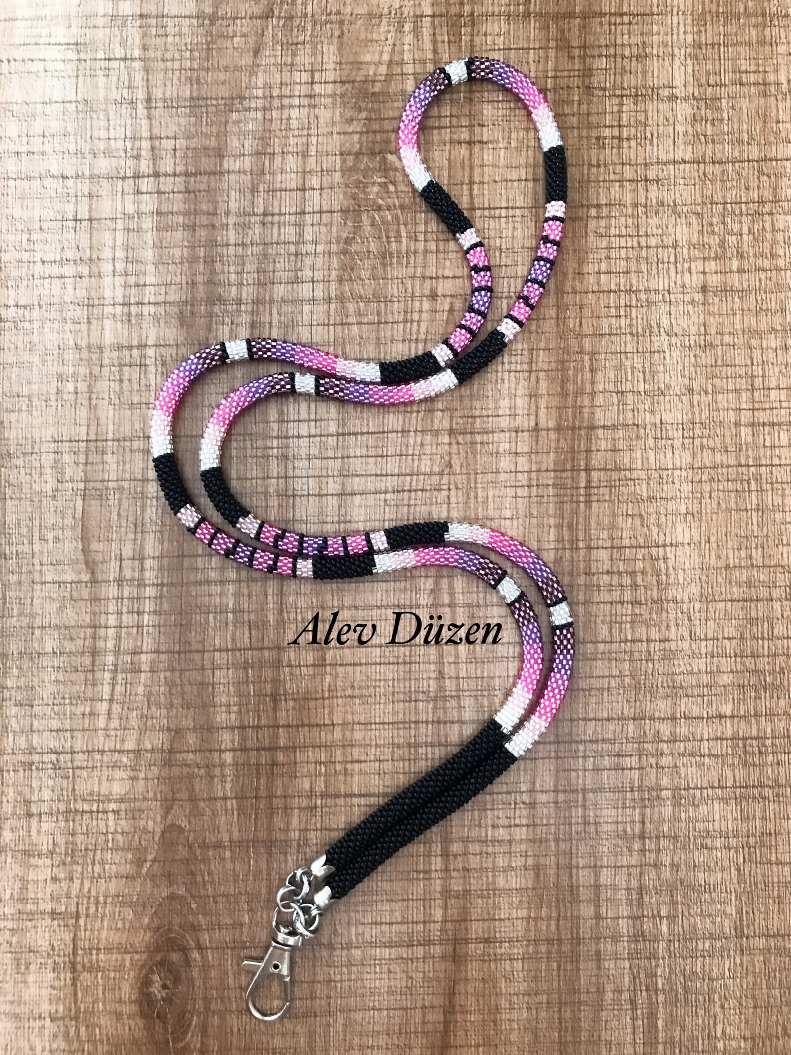 Native American Style Lanyard Beaded Badge Holder Beaded - Etsy