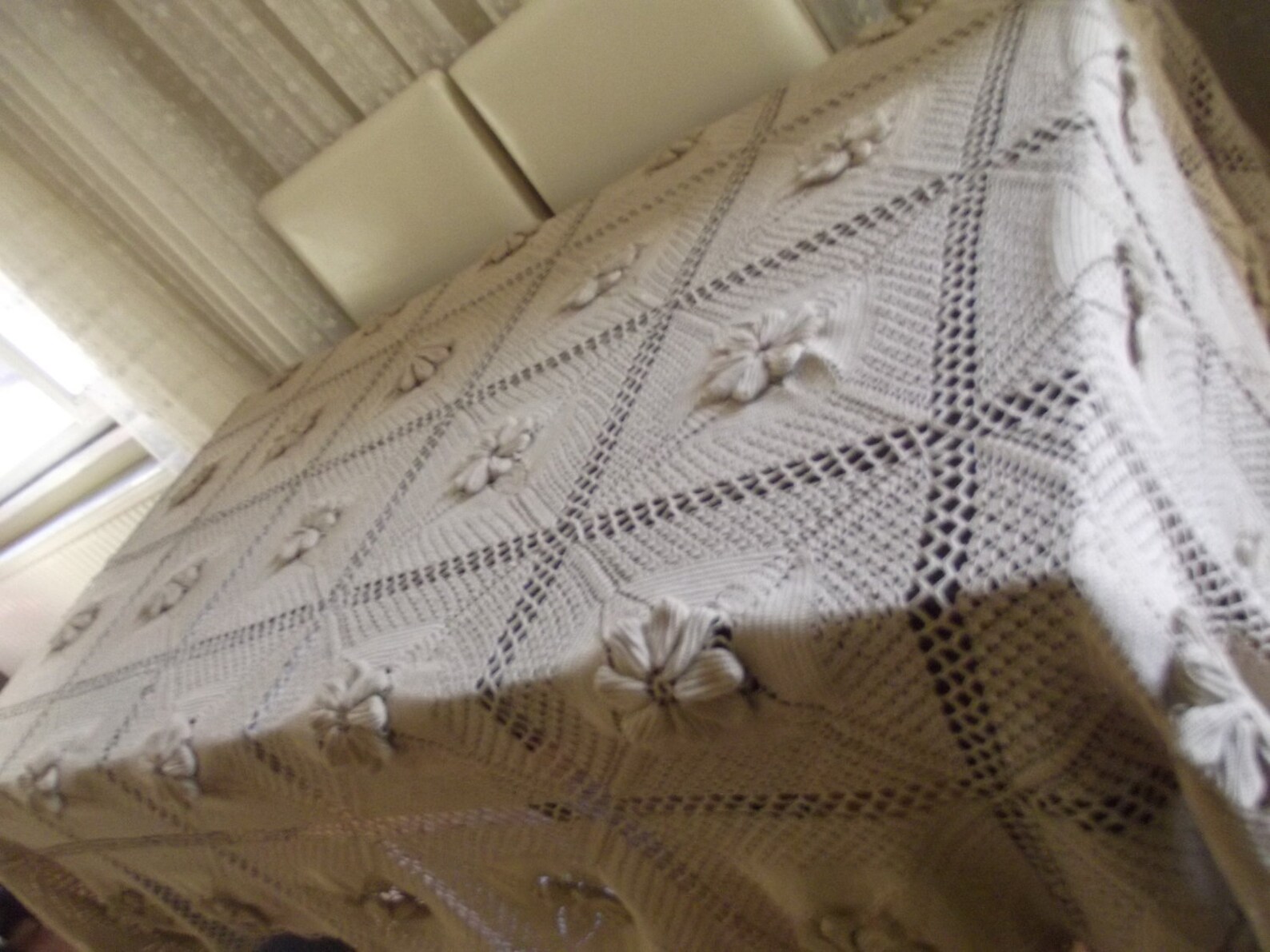 Vintage Art Handmade Crochet Lace Tablecloth Three Pair - Etsy