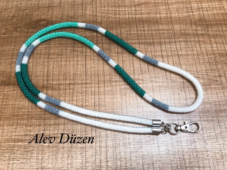 Beaded Native American Style Lanyard Beaded Badge Holder - Etsy