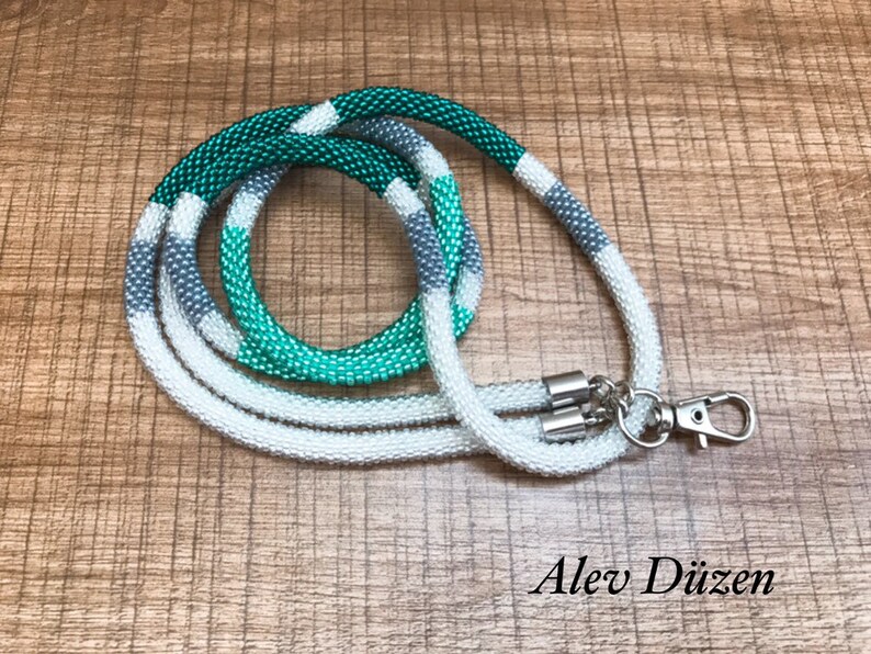 Beaded Native American Style Lanyard Beaded Badge Holder - Etsy