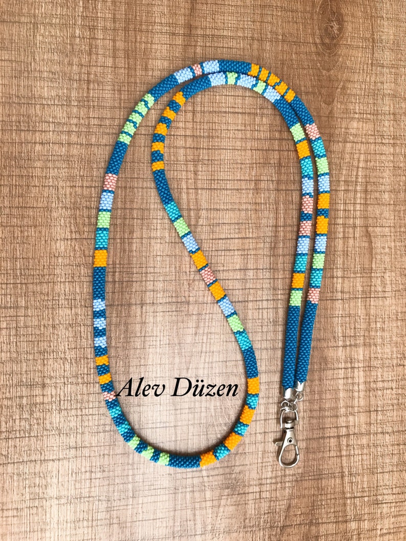 Native American Style Lanyard Badge Holder Beaded Lanyard - Etsy