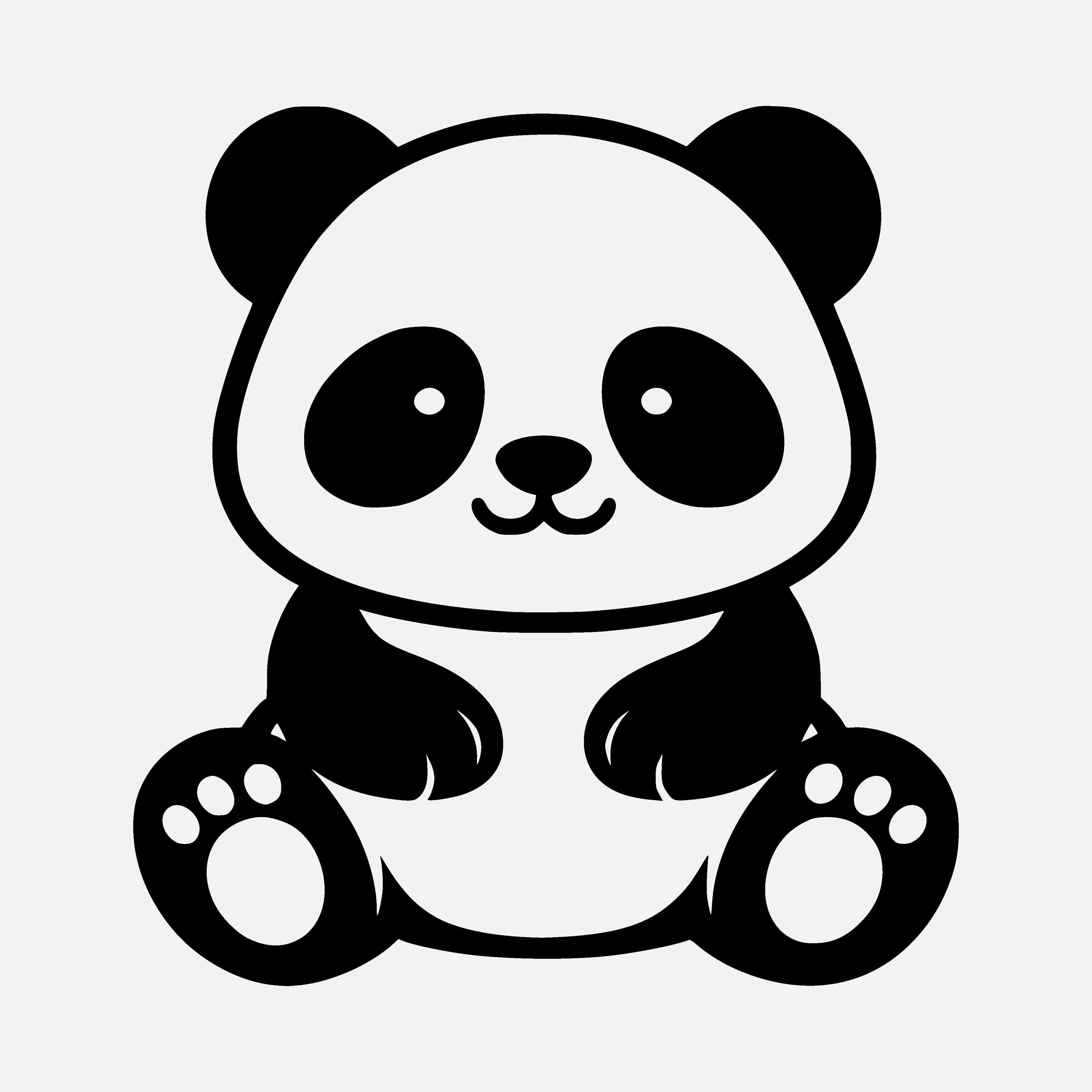 Panda Bear SVG PNG Cut File, Cricut Design Digital - Etsy