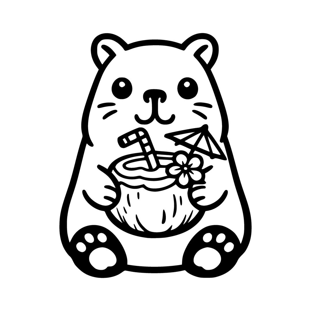 Capybara With Coconut Drink SVG PNG Cut File, Cricut Design Digital ...