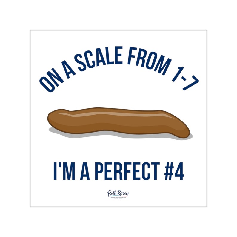 Bristol Stool Chart Perfect #4 Square Vinyl Stickers |funny Sticker ...
