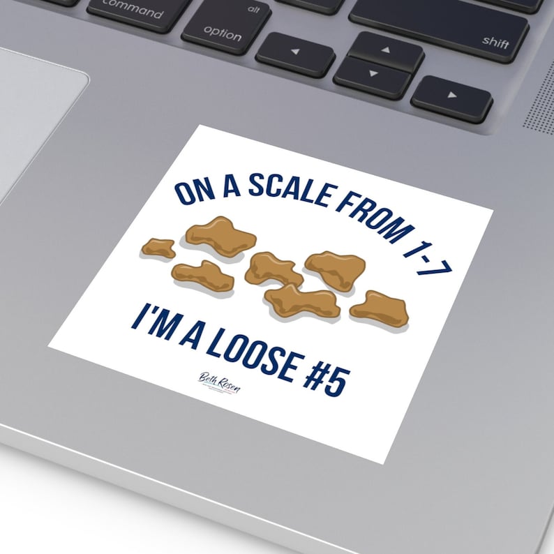 Bristol Stool Chart Loose #5 Square Vinyl Stickers |funny Sticker,poop ...