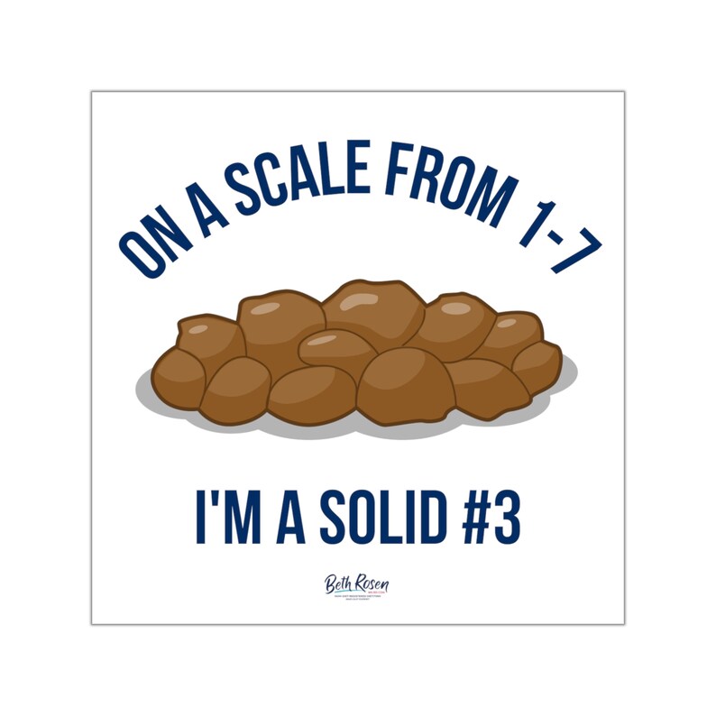 Bristol Stool Chart Solid 3 Square Vinyl Stickers Funny Sticker,poop ...