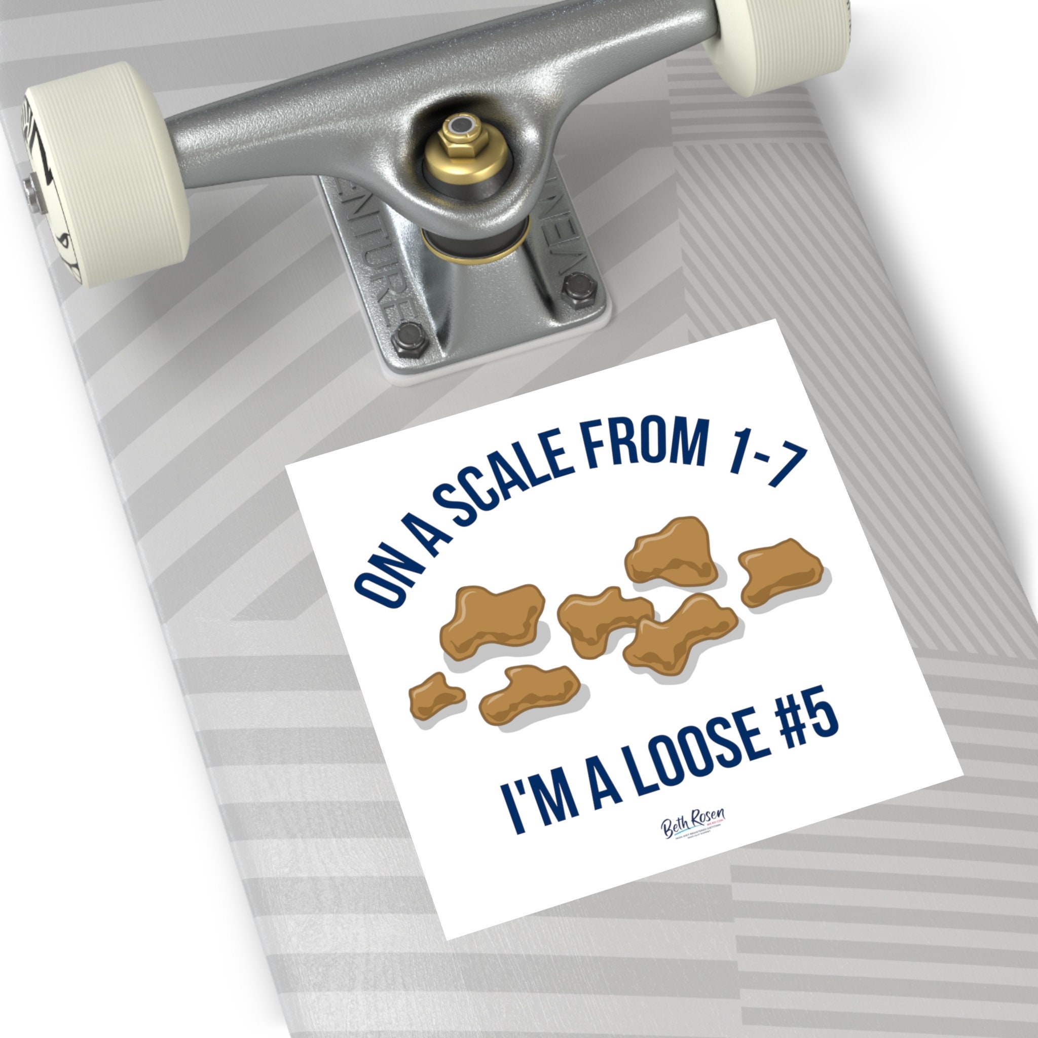 Bristol Stool Chart Loose #5 Square Vinyl Stickers |funny Sticker,poop ...